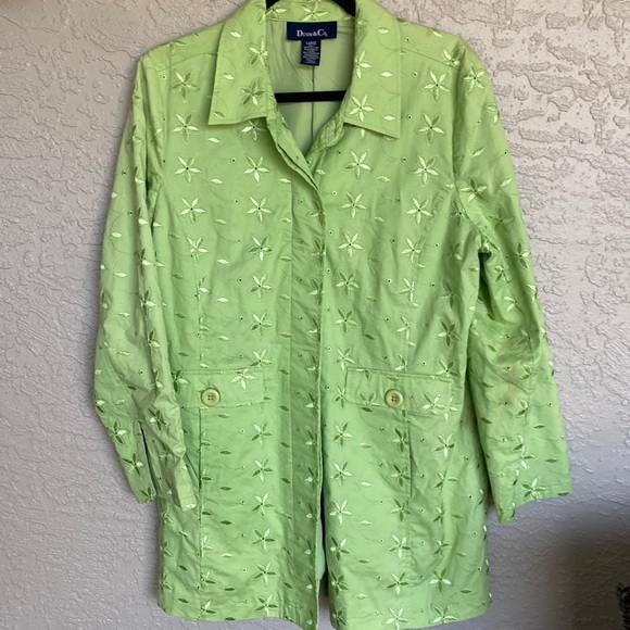 Denim&Co | Jackets & Coats | Denim And Co Mod Thigh Length Lime Green ...